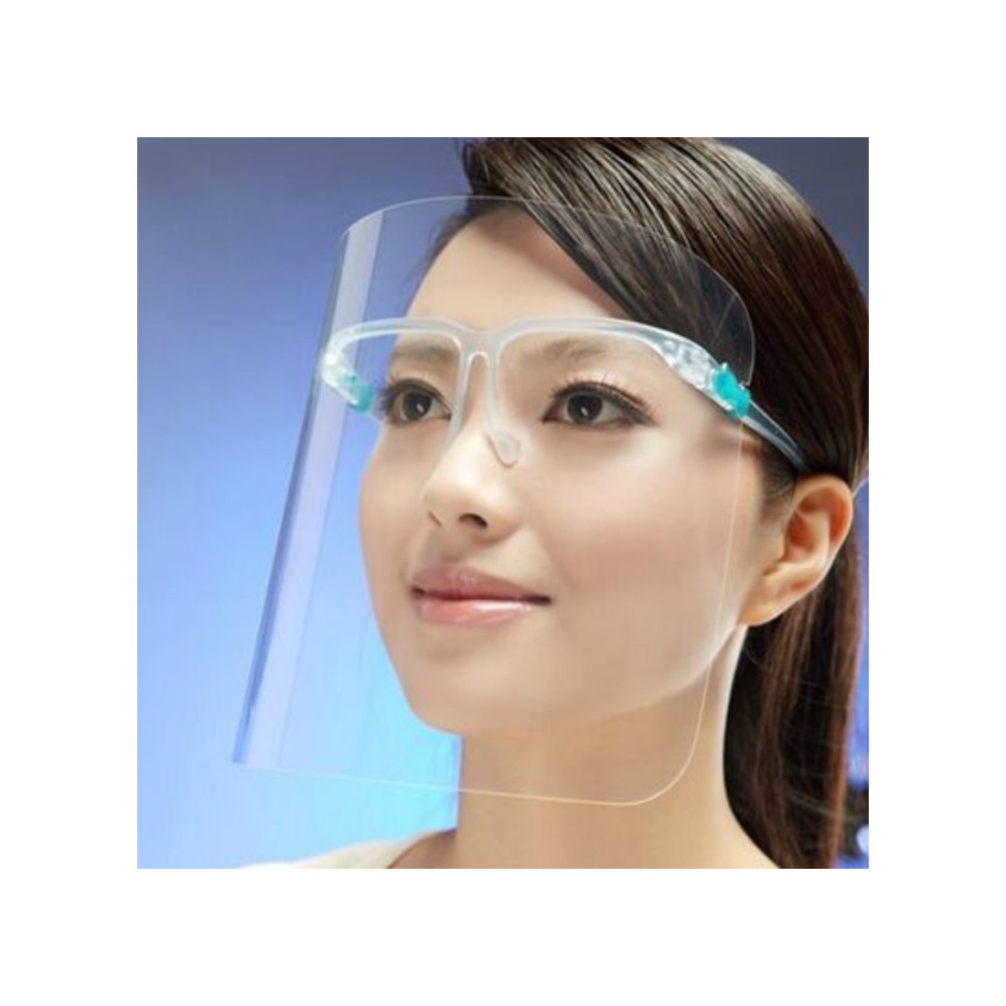 Visière de protection simple avec fixation par branche lunette